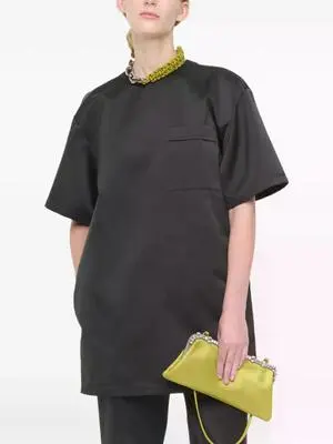 Plan C Duchese Chest-pocket Mini Dress