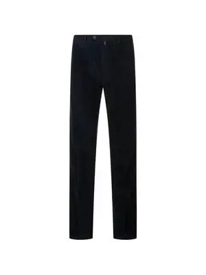 Kiton Corduroy Straight-leg Trousers - Blue