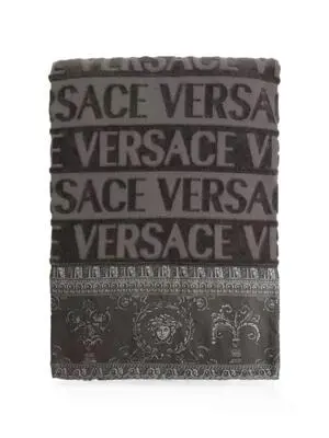 Versace Barocco-print Logo-jacquard Towels