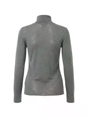 PUROTATTO Roll-neck Long-sleeve Sweater - Grey