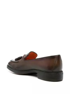 Santoni Tassel Braided-trim Loafers