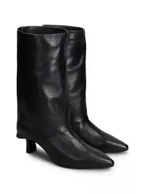 THE SELLER Fold-over Pointed-toe Boots - Black