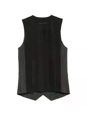 MAISON MARGIELA Pinstripe Sleeveless Waistcoat