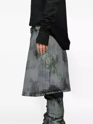 FILTH Distressed Denim Wrap Skirt
