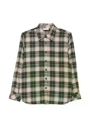 P.a.r.o.s.h Check-pattern Rhinestone-embellished Shirt - Neutrals