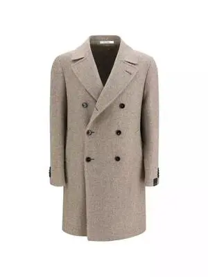 Tagliatore Herringbone-pattern Double-breasted Coat - Neutrals