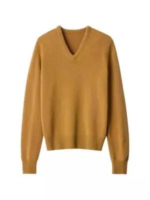 LEMAIRE V-neck Sweater In Cashmere - Neutrals