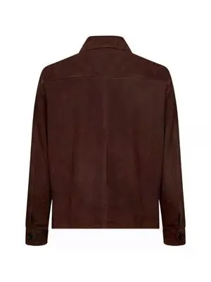 LARDINI Spread-collar Suede Jacket