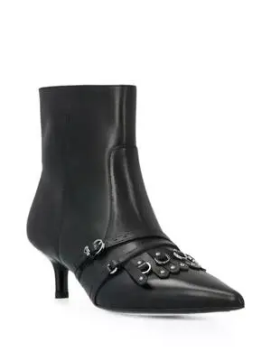 Pinko Fringe-detail Buckled Ankle Boots