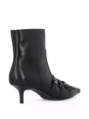 Pinko Fringe-detail Buckled Ankle Boots