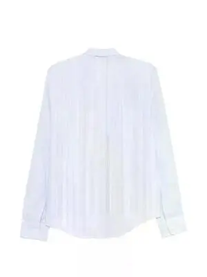 DANIELE ALESSANDRINI Vertical-stripe Shawl-collar Shirt