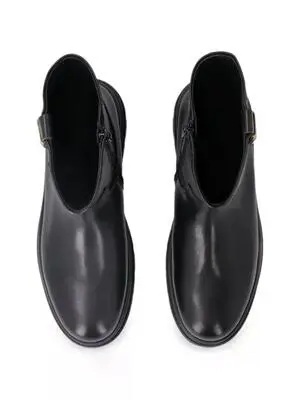 Pinko Logo-plaque Leather Ankle Boots