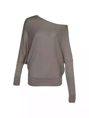 CLUB21 Off-shoulder Batwing-sleeve Fine Knit Sweater