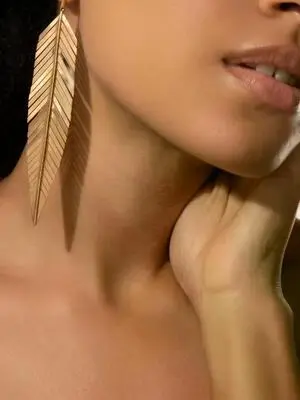 CADAR Feather Drop Earrings