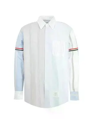 Thom Browne Funmix Cotton Oxford Shirt - Blue