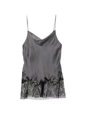 Carine Gilson Lace-trim Silk Camisole
