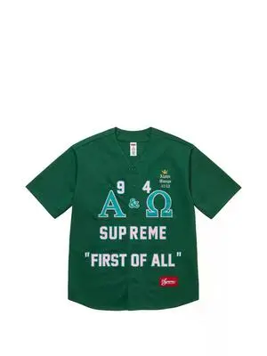 Supreme Alpha Omega Baseball Jersey Shirt - Green