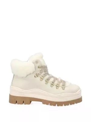 Bogner Arosa 4 B Shearling-trim Lace-up Ankle Boots