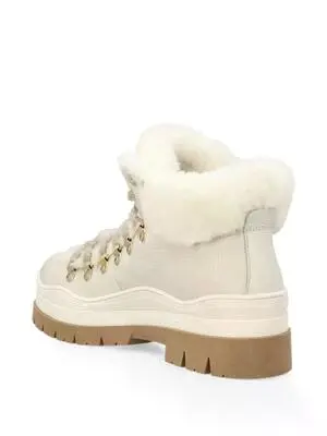 Bogner Arosa 4 B Shearling-trim Lace-up Ankle Boots
