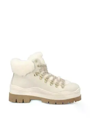 Bogner Arosa 4 B Shearling-trim Lace-up Ankle Boots - Neutrals