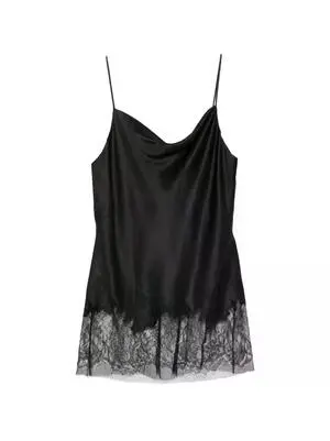 Carine Gilson Lace-trim Silk Camisole - Black