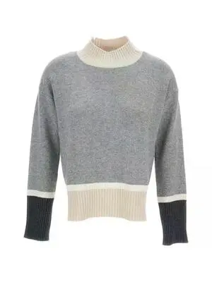 Lorena Antoniazzi Colour-block High-neck Sweater - Grey