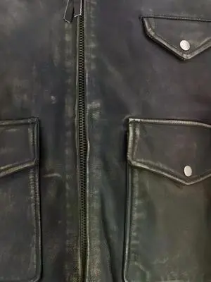 FOUND Distressed Leather Jacket