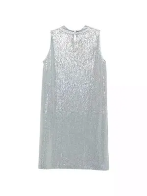 D.exterior Sequin Embellished Sleeveless High Neck Dress