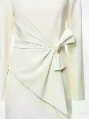 GENNY Side-bow Draped Midi Dress