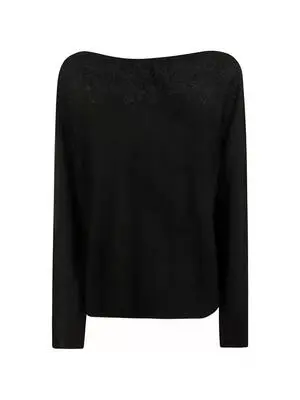 Ermanno Scervino Lace-trimmed Boat-neck Sweater - Black