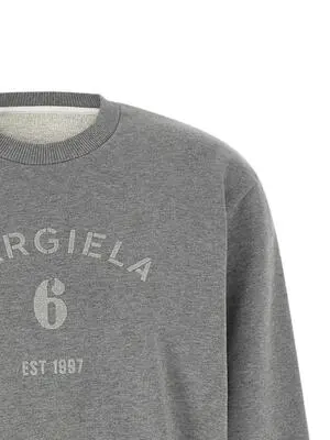 MAISON MARGIELA Logo-print White Stitch Sweater