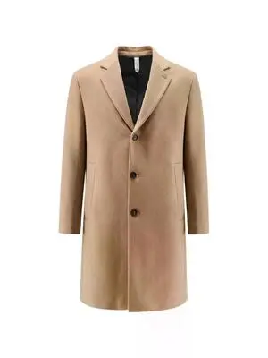 HEVO Single-breasted Notched-lapel Coat - Neutrals