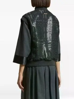 Peserico Sequin-embellished Sleeveless Jacket