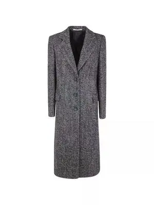 Tagliatore Amanda Herringbone Coat - Brown