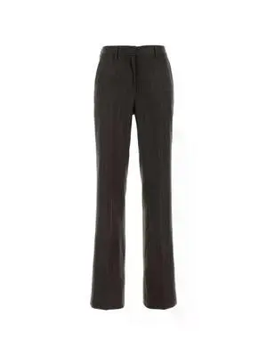 PT TORINO Jodie Pinstripe Tailored Trousers - Grey
