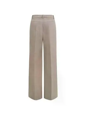 P.a.r.o.s.h Beige Side Stripe Wide-leg Trousers