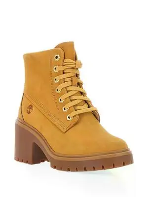 Timberland Lace-up Logo-debossed Block Heel Ankle Boots
