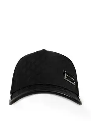 Emporio Armani Logo Plaque Baseball Cap - Black