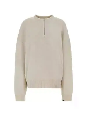 Extreme Cashmere Quarter-zip Oversized Knitwear - Neutrals