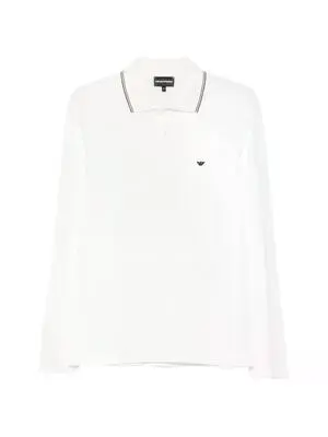 Emporio Armani Long-sleeve Polo Shirt - White