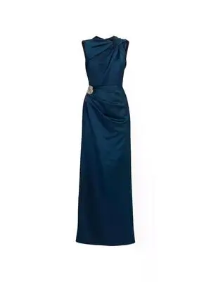 Erdem Crystal-embellished Sleeveless Gown - Blue
