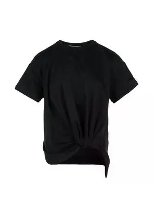 CLUB21 Joanna Knot-detail T-shirt - Black