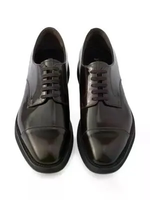 Prada Brushed Leather Lace-up Shoes