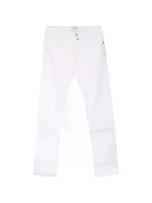 Jacob Cohen Logo-patch Straight-leg Jeans - White