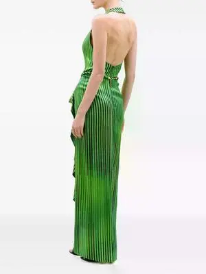 Silvia Tcherassi Striped Ruffled Midi Dress