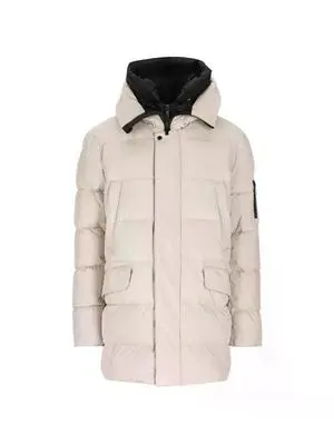 MOORER Hooded Padded Coat - White