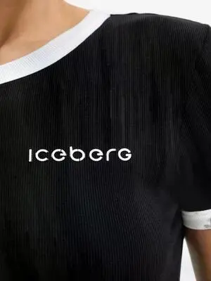 Iceberg Logo-print Ribbed T-shirt