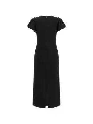ROTATE BY BIRGER CHRISTENSEN Draped Puff-sleeve Dress
