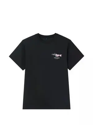 ADER ERROR Logo-print Pleated T-shirt - Black