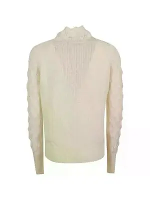Ermanno Scervino Pointelle-knit High-neck Sweater
